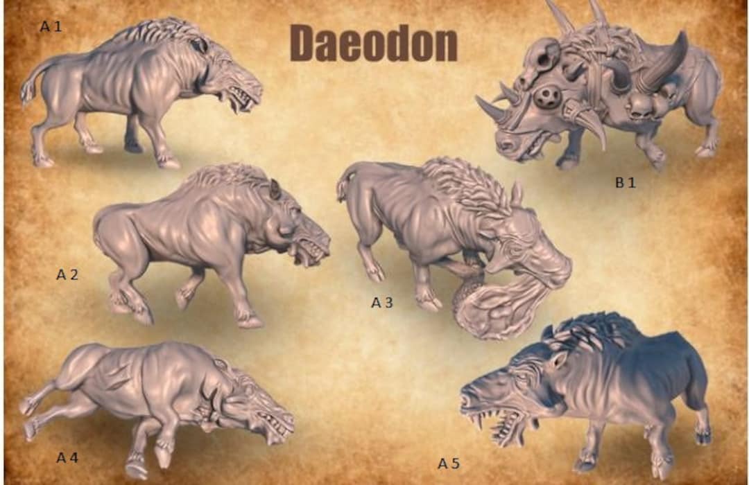 Prehistoric Daeodon - Ideal for Dungeons and Dragons and Other Tabletop ...
