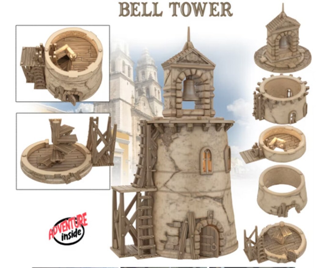 Bell Tower: Treasure Island Tabletop RPG Scenery for D&D - Etsy