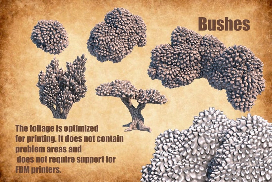 Bushes Terrain Assets- Ideal for Dungeons and Dragons and Other ...