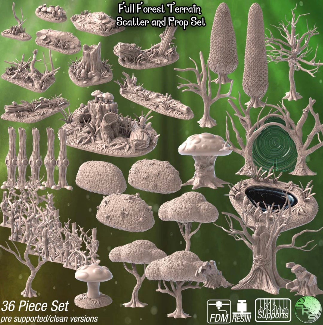 Forest Scatter Terrain - Ideal for Dungeons and Dragons and Other ...