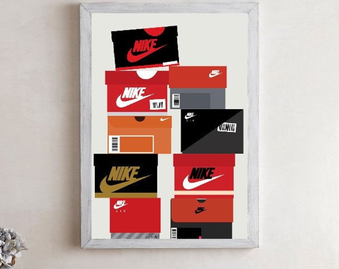 Nike Sneaker Box Poster Wall Art - Etsy