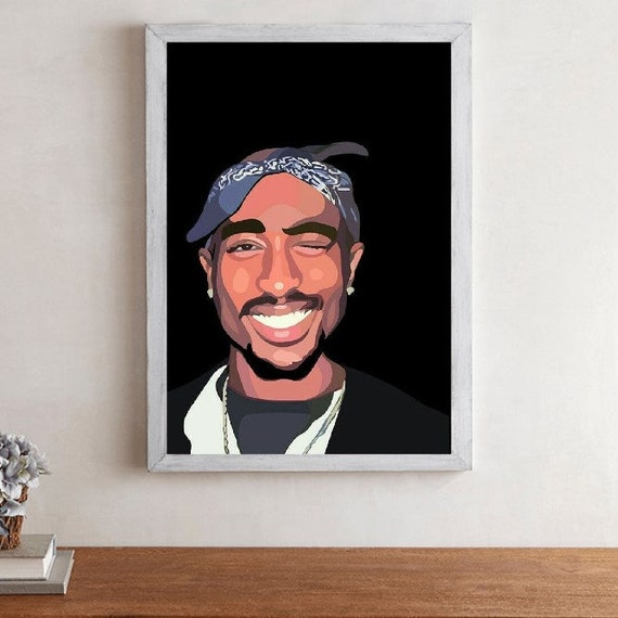 2pac Tupac Poster Wall Art | Etsy