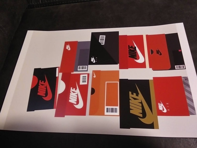 Nike Sneaker Box Poster Wall Art - Etsy
