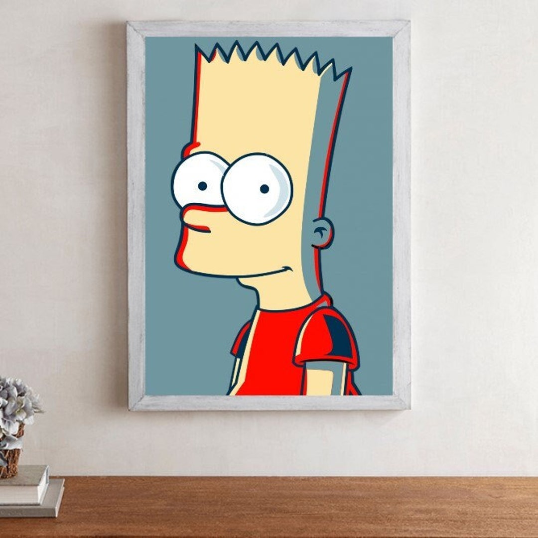 Bart Simpson Poster Wall Art - Etsy