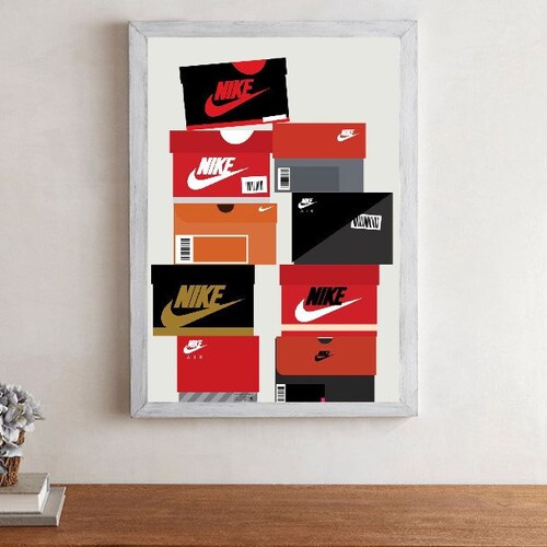Nike Sneaker Box Poster Wall Art - Etsy