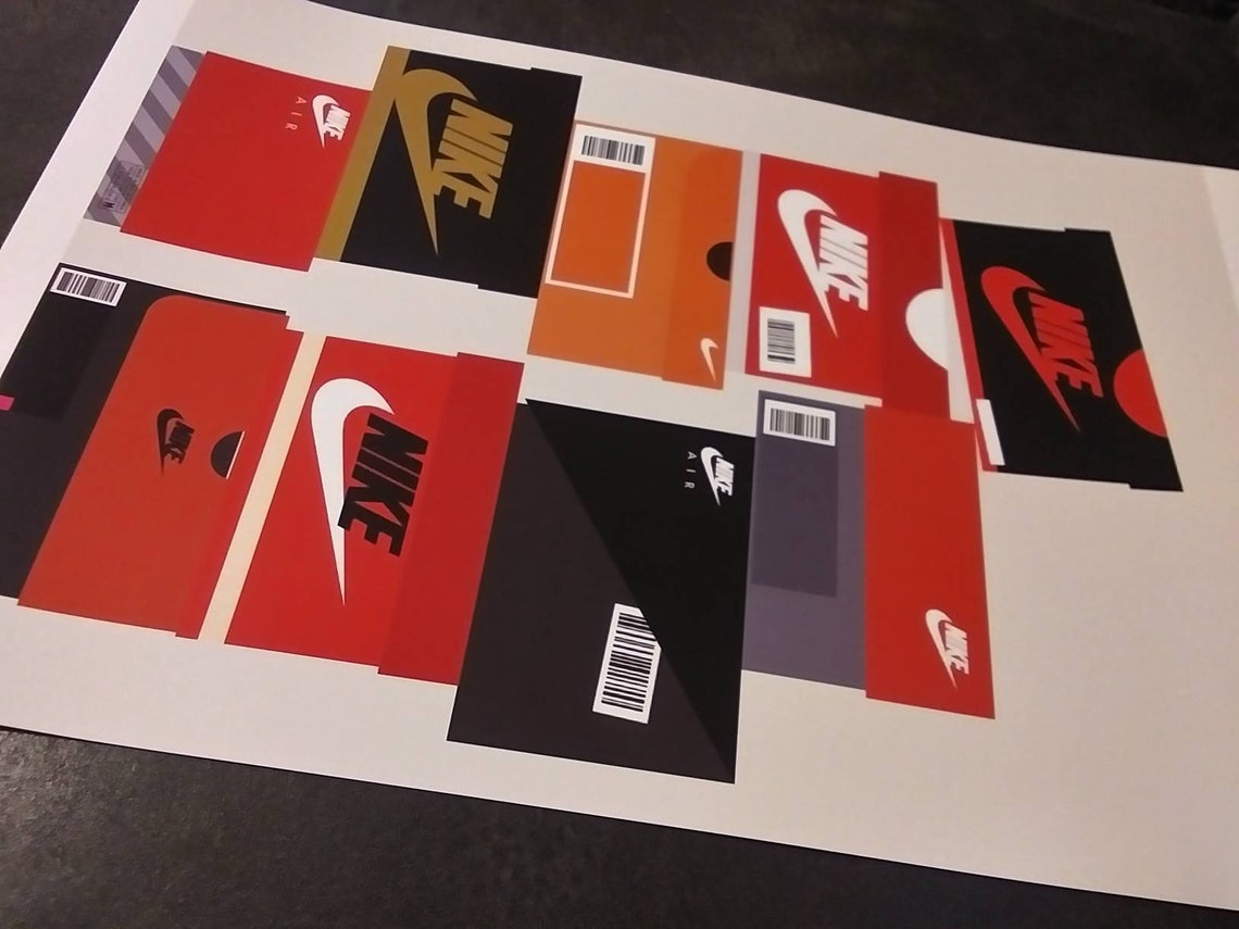 Nike Sneaker Box Poster Wall Art - Etsy