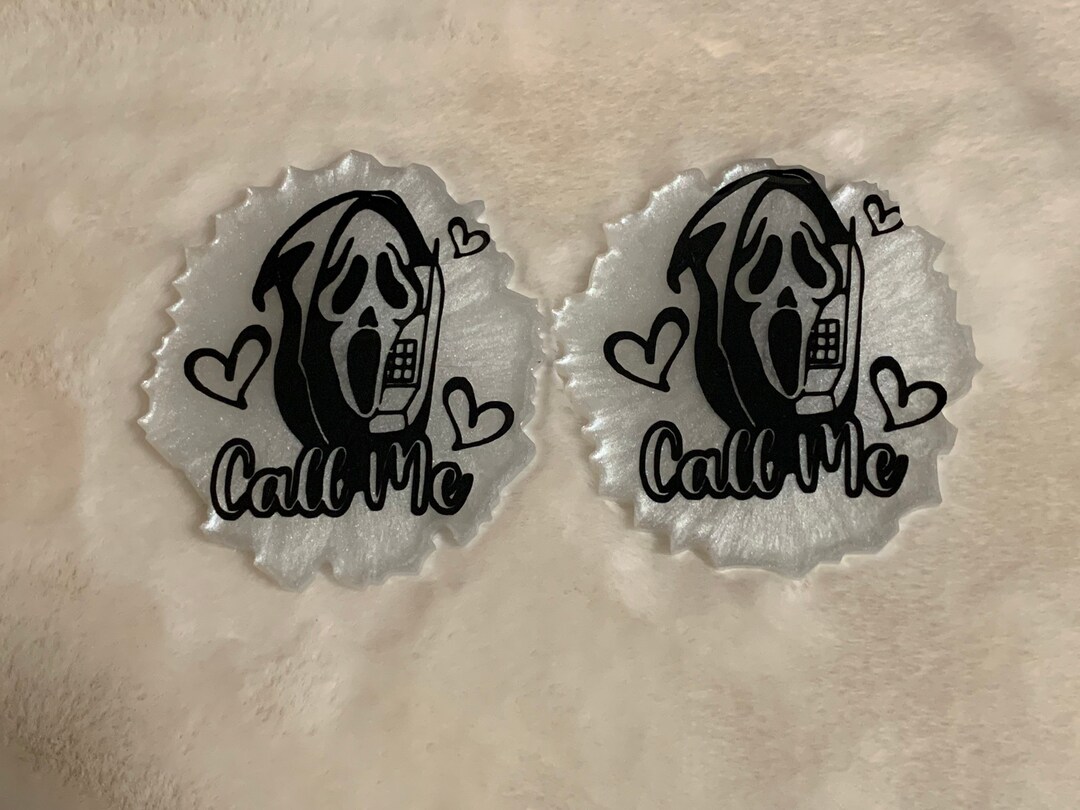 Scream Ghost Face Call Me Small Edgy Coasters - Etsy