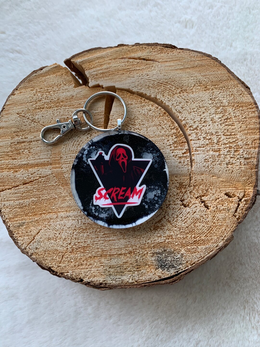 Scream Ghostface Keychain - Etsy