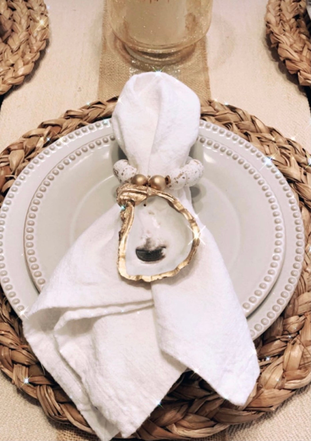 Oyster Napkin Rings - Etsy