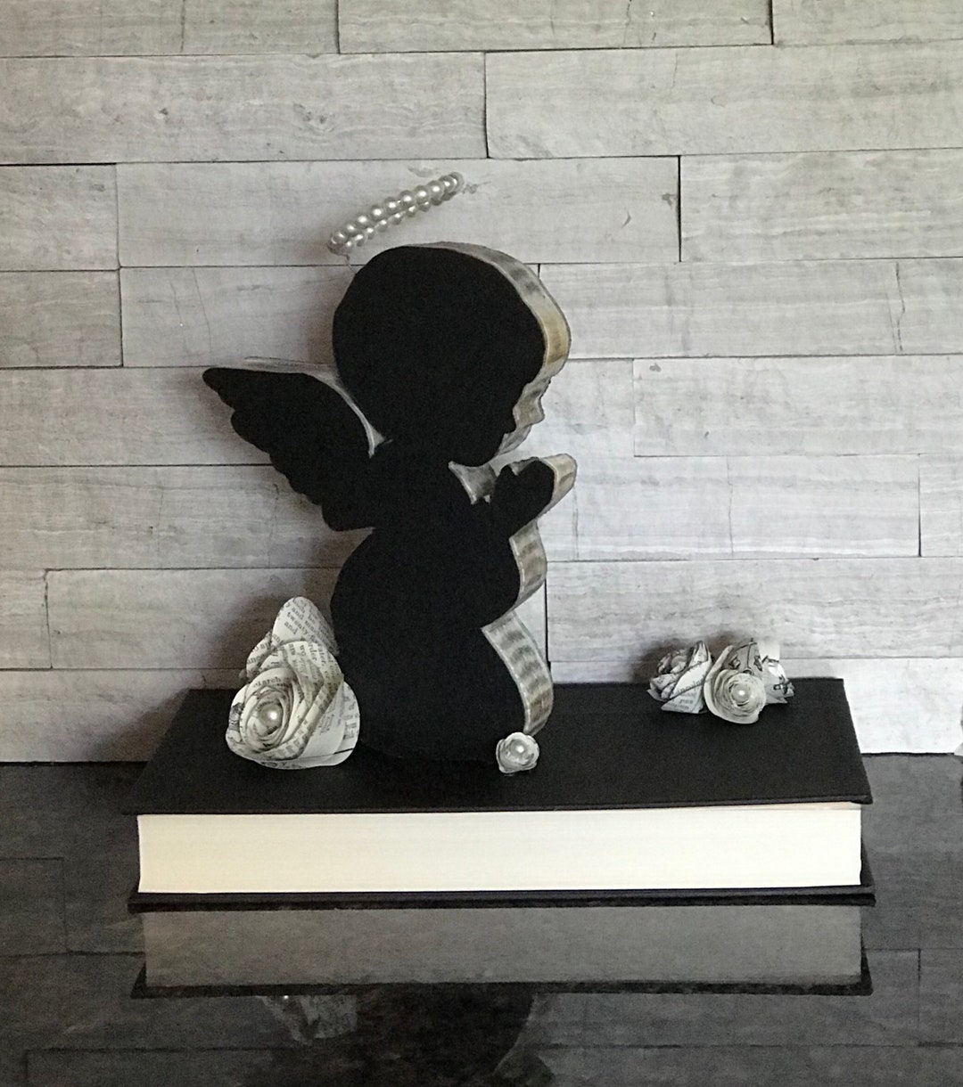 Angel Book Art - Book Art - Book Artwork - Book Sculpture - Angel Decor ...
