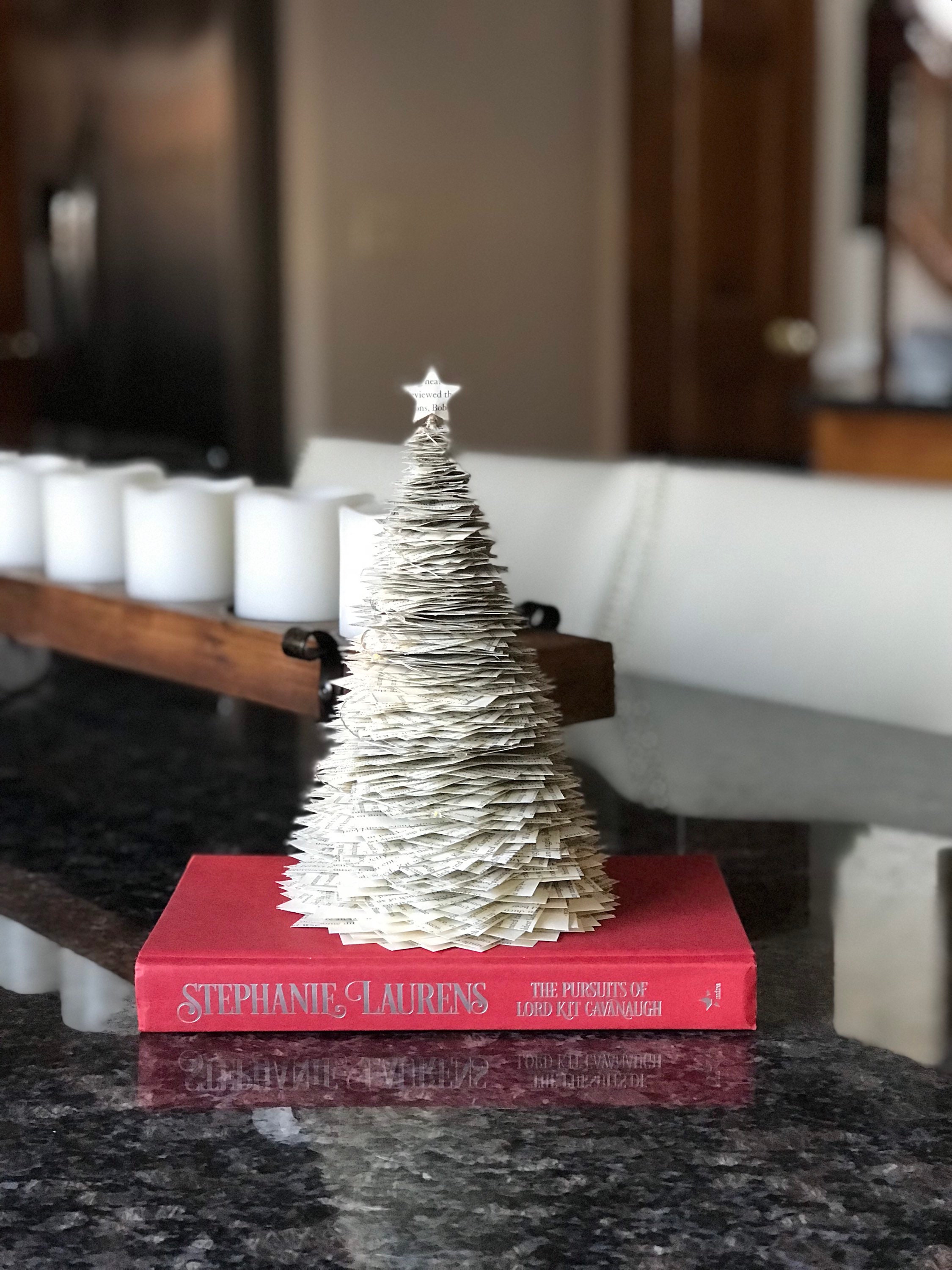 Oh Christmas Tree Book Page Paper Tree - Book Art - Holiday Decor ...