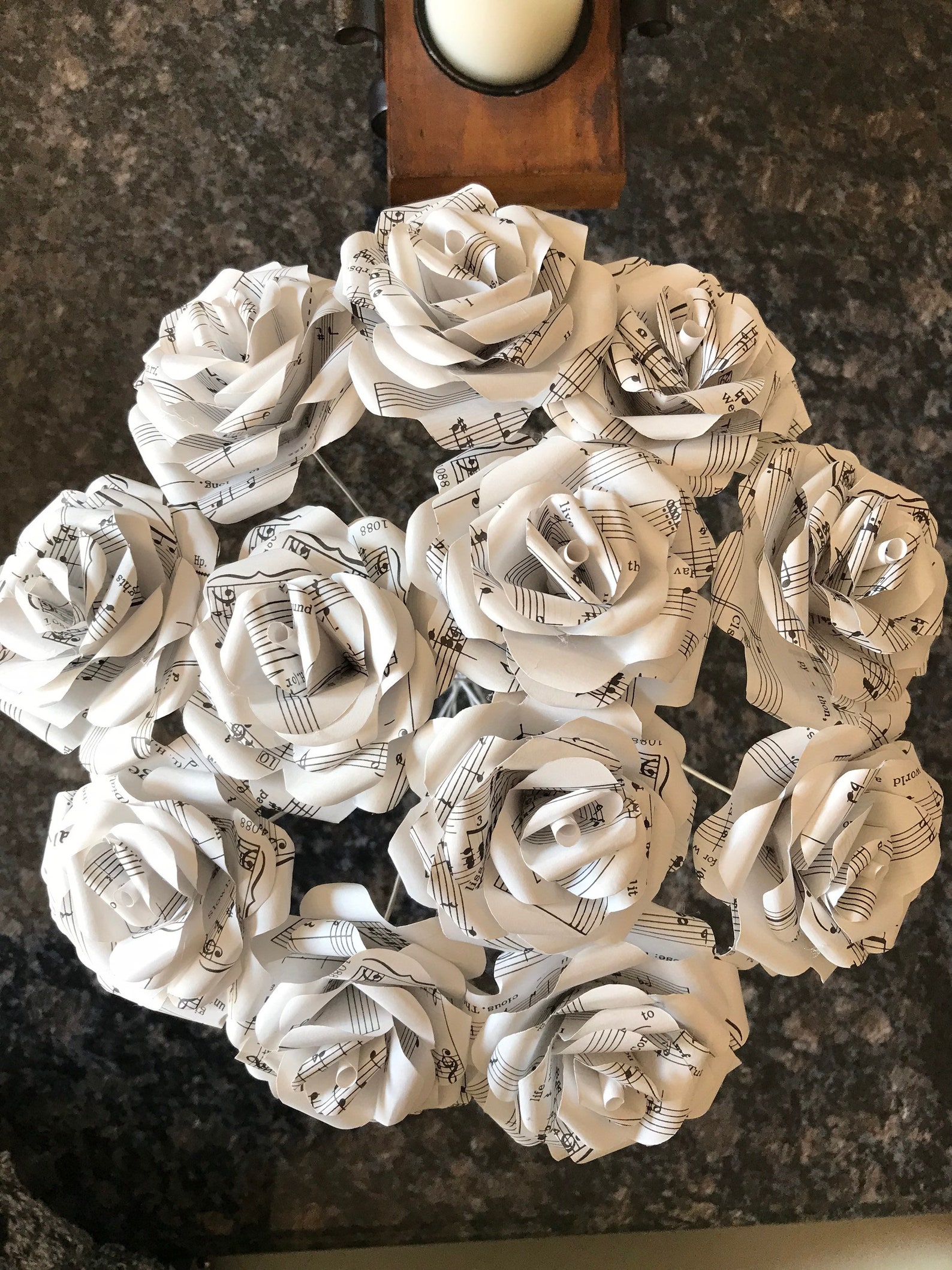 12 Sheet Music Roses Book Art Book Page Flowers Gift - Etsy