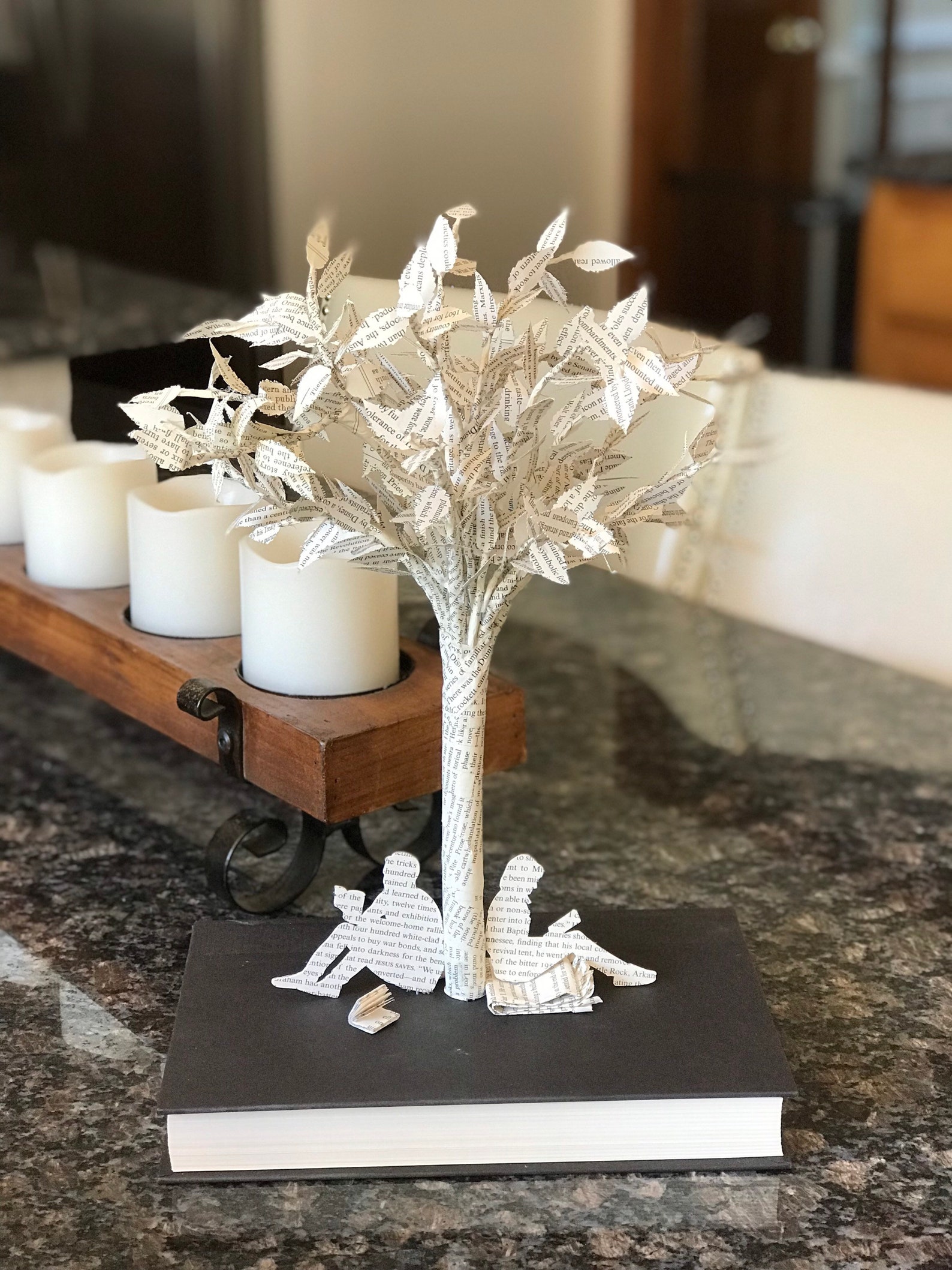 Under the Tree Reading Book Art Book Sculpture Book - Etsy