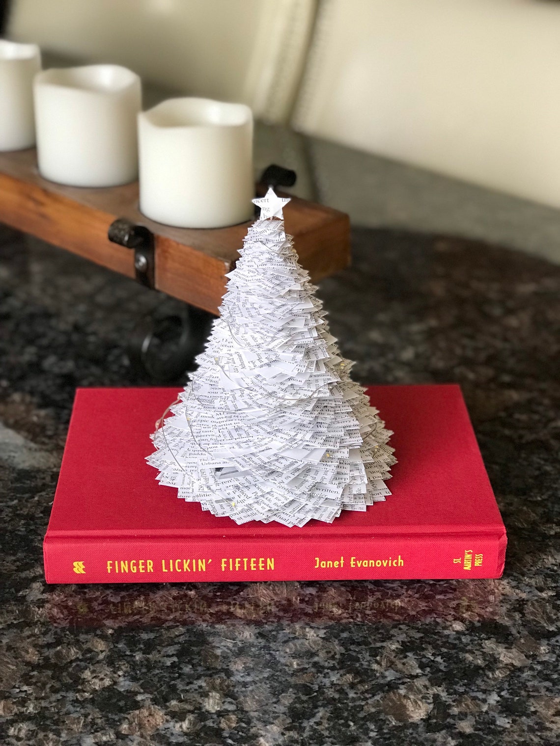 Oh Christmas Tree Book Page Paper Tree Book Art Holiday - Etsy