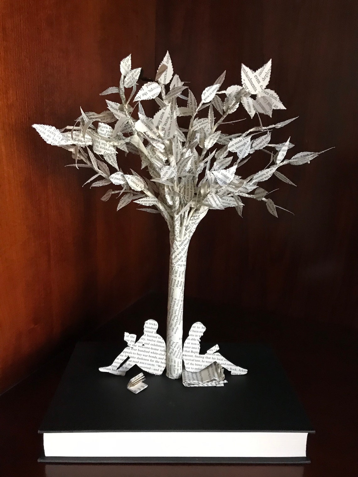 Under the Tree Reading Book Art Book Sculpture Book - Etsy