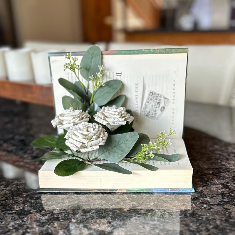 Book Centerpiece - Etsy