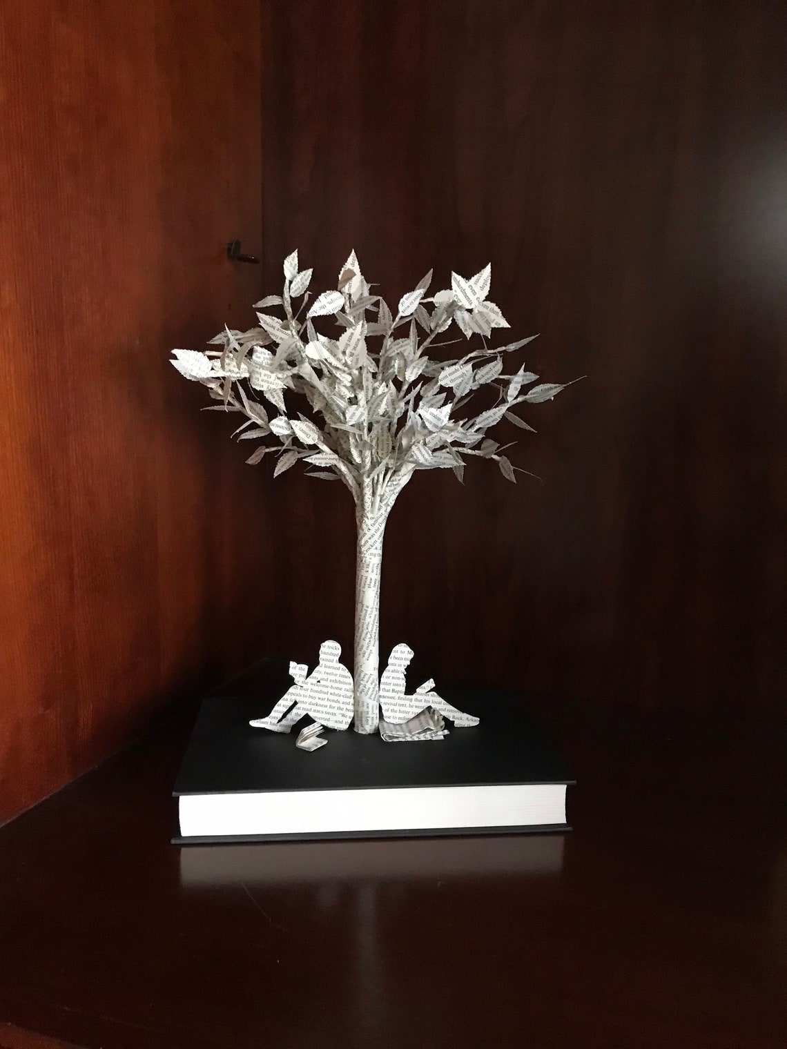 Under the Tree Reading Book Art Book Sculpture Book - Etsy
