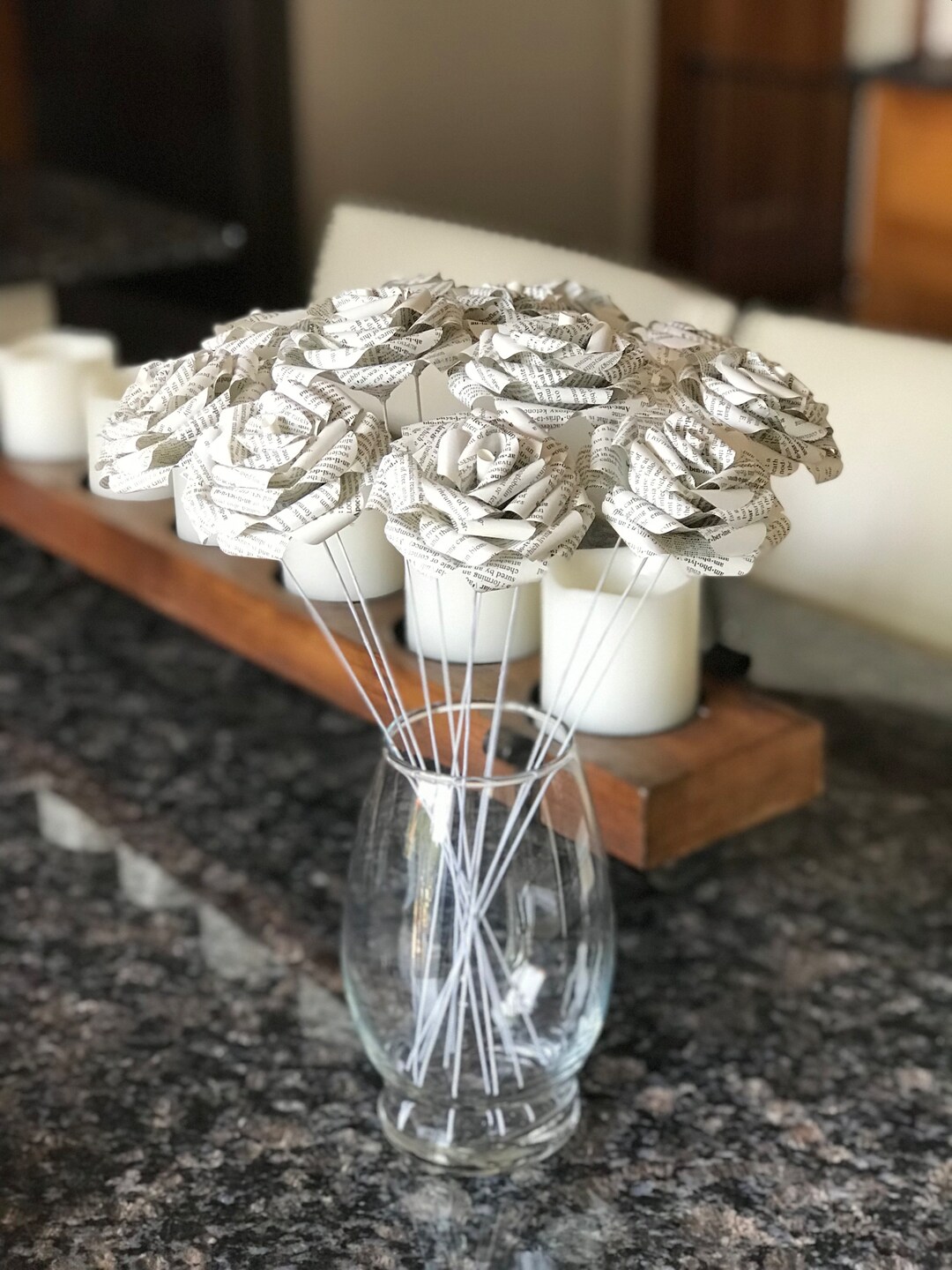 12 Medical Dictionary Book Page Paper Roses - Paper Flowers - Book Art ...