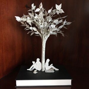 Under the Tree Reading Book Art Book Sculpture Book - Etsy