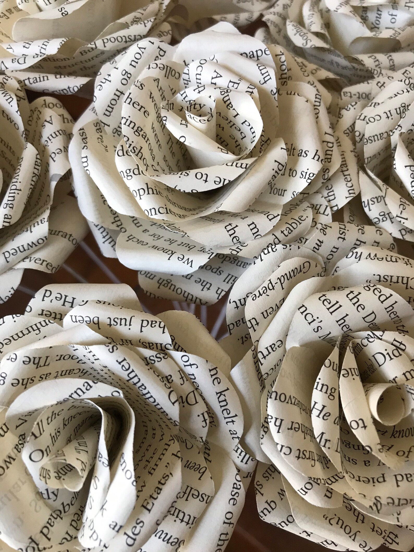 12 Paper Roses Paper Flowers Book Art Book Decor Book - Etsy