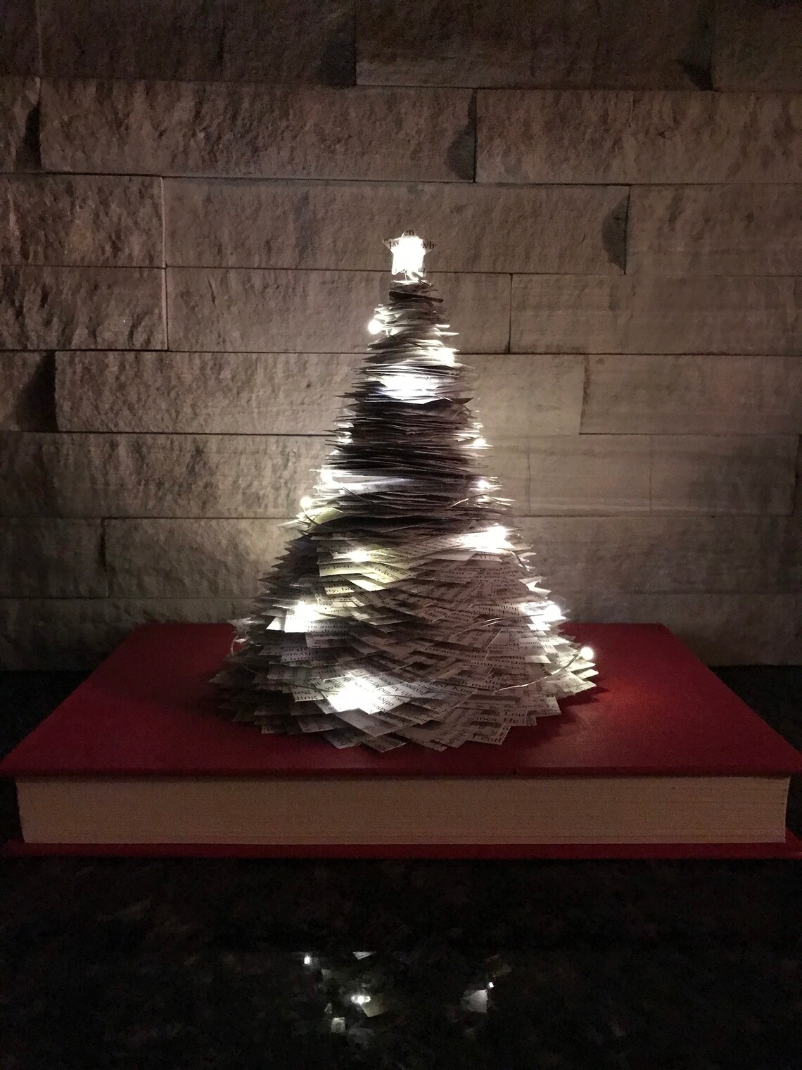 Oh Christmas Tree Book Page Paper Tree Book Art Holiday - Etsy