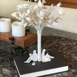 Under the Tree Reading Book Art Book Sculpture Book - Etsy
