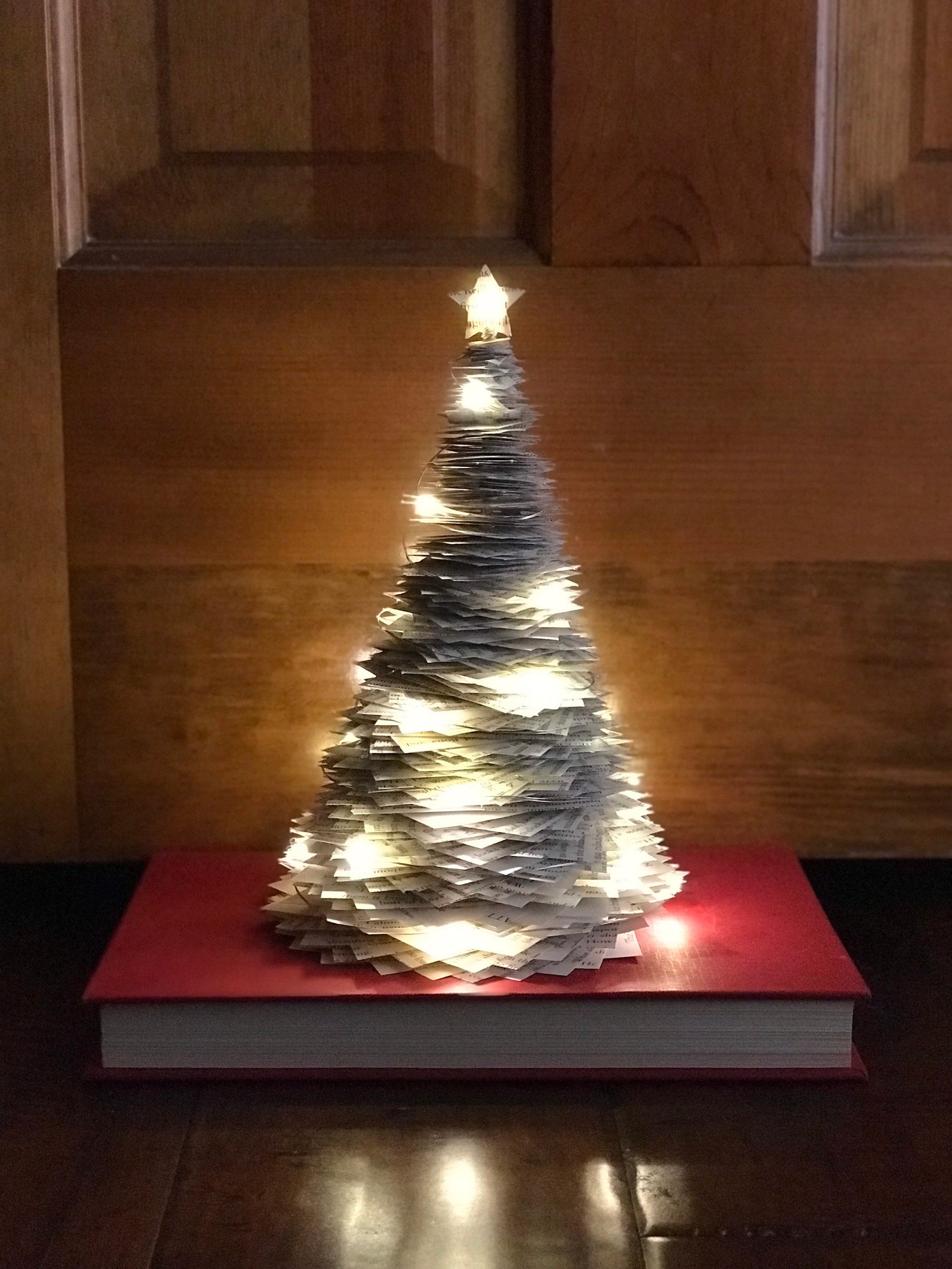 Oh Christmas Tree Book Page Paper Tree Book Art Holiday - Etsy