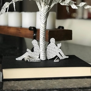 Under the Tree Reading Book Art Book Sculpture Book Lover Gift - Etsy