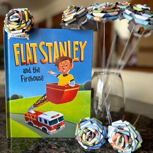 12 Flat Stanley Children’s Book Page Paper Roses - Book Art - Paper ...