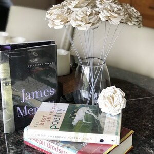 12 Poem Book Page Paper Roses - Paper Flowers - Book Art - Book Decor ...