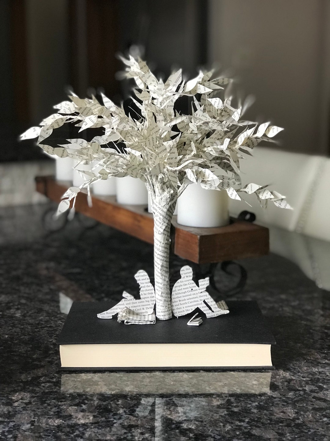 Under the Tree Reading - Book Art - Book Sculpture - Book Lover Gift - Etsy