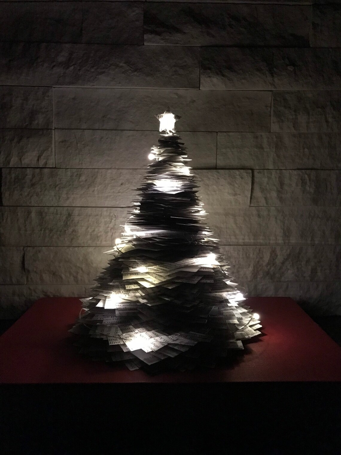 Oh Christmas Tree Book Page Paper Tree Book Art Holiday - Etsy