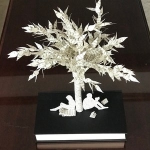 Under the Tree Reading Book Art Book Sculpture Book Lover Gift - Etsy