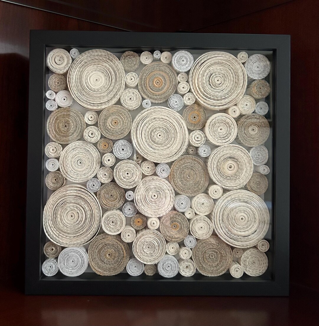 Going Around in Circles Book Sculpture - Book Art - Book Page Wall Art ...