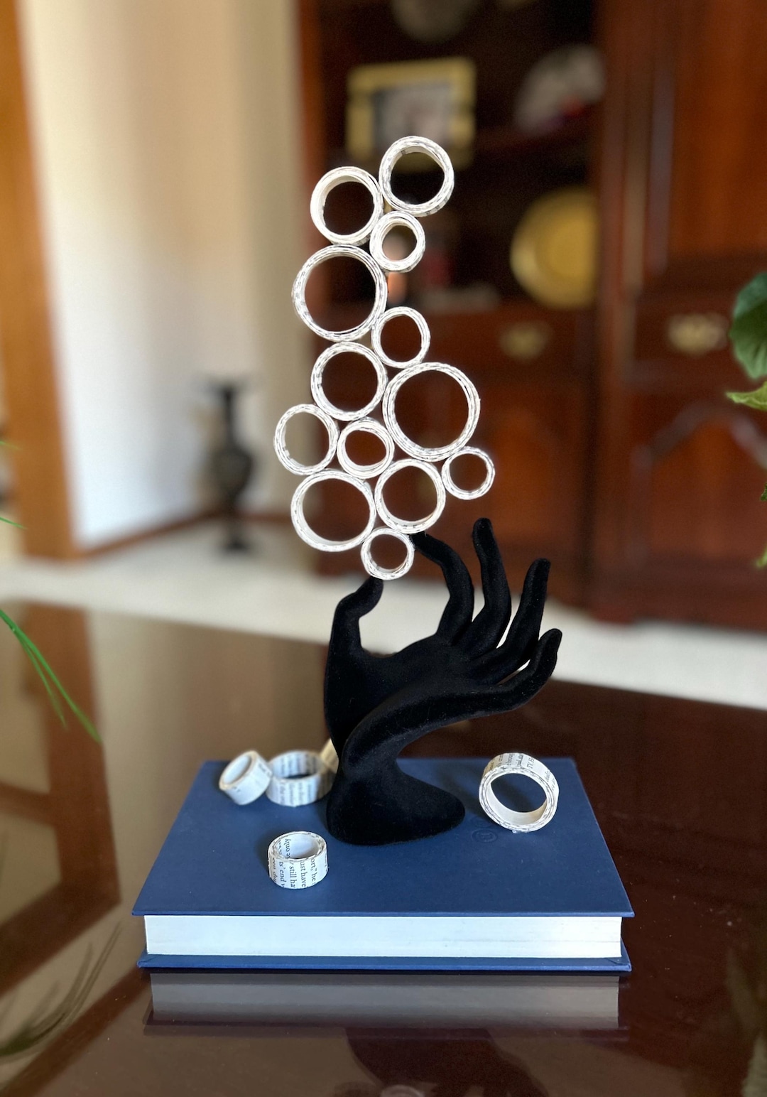 Balancing Words Book Sculpture - Book Art - Book Page Wall Art - Book ...