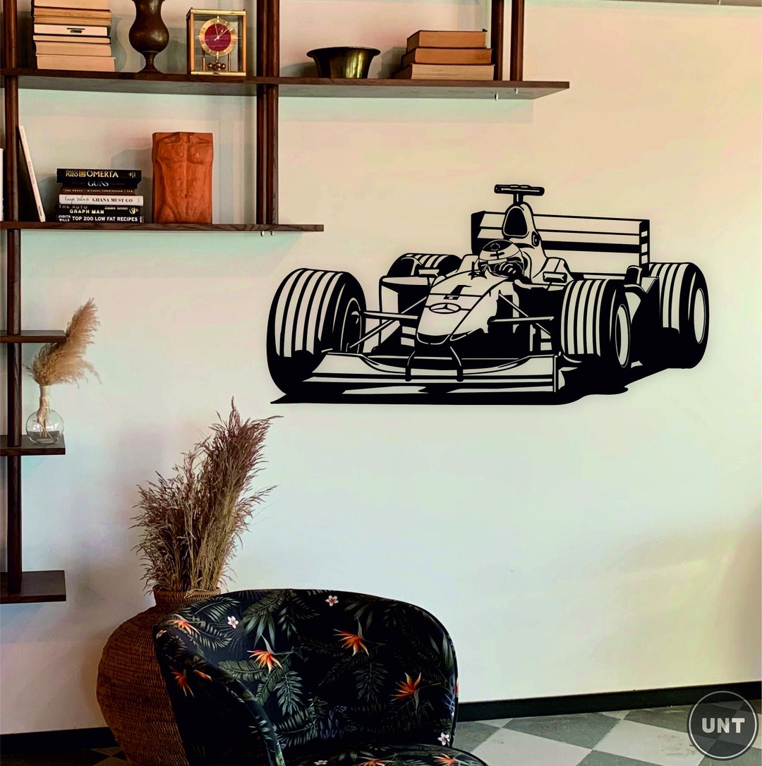 Formula 1 Wall Art, Formula Racing Wall Decor Wooden, Garage Gift, Car ...