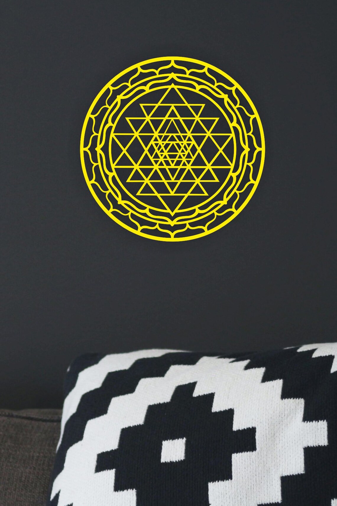 Sri Yantra Wall Art Wooden Wall Decoration Sacred Geometry | Etsy