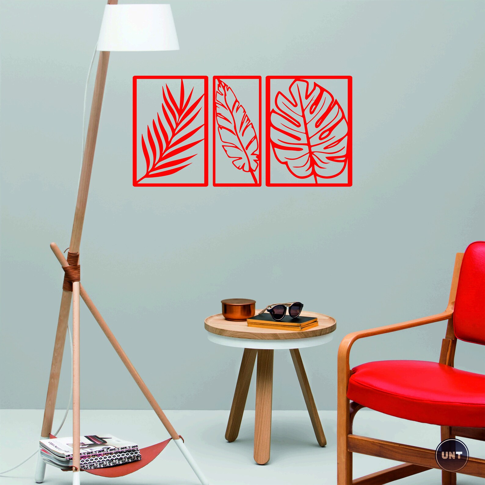 Set of 3 Tropical Leaves Wall Decor Wood Wall Art - Etsy