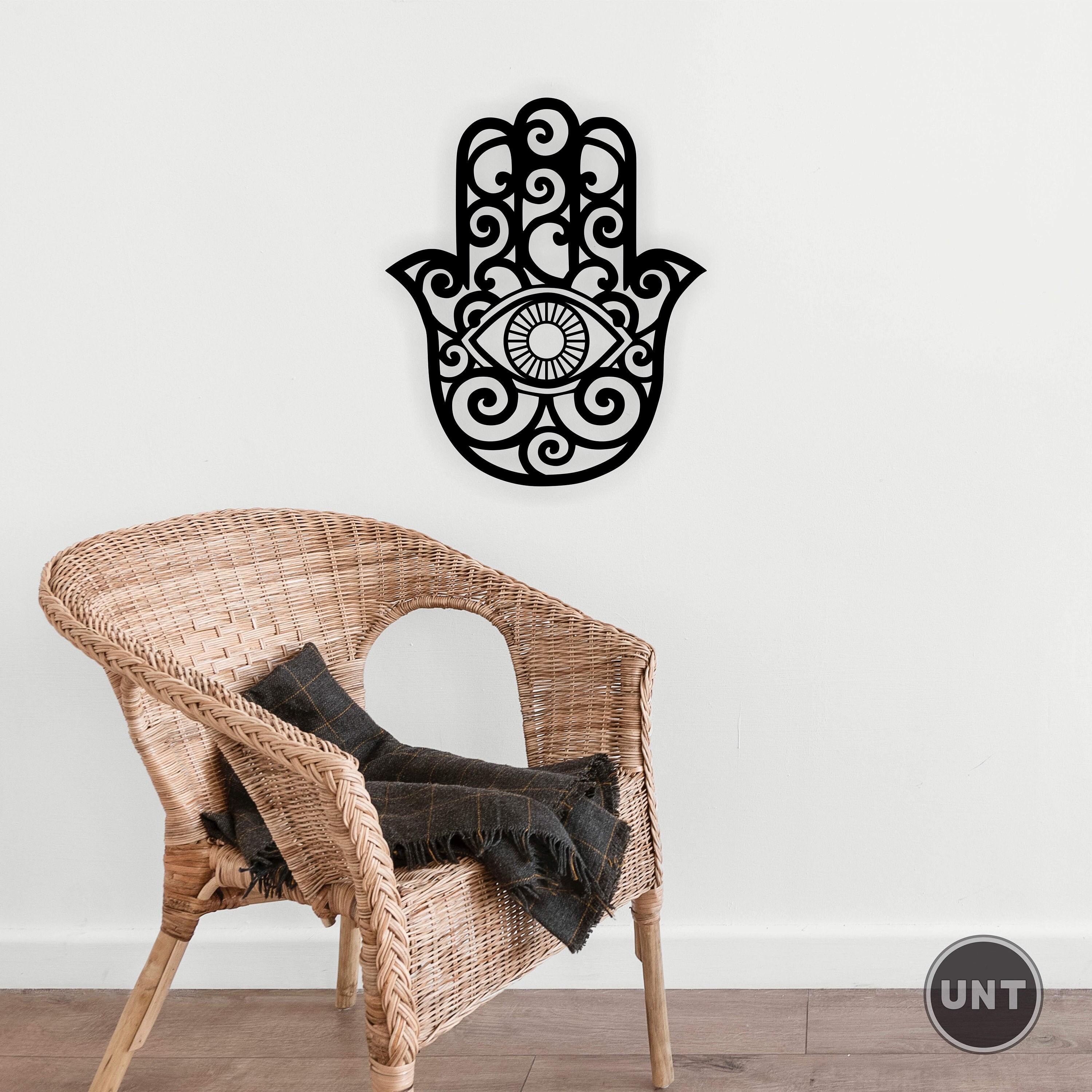 Hamsa Wall Art Hand of Fatima Wall Decoration Wooden Wall | Etsy