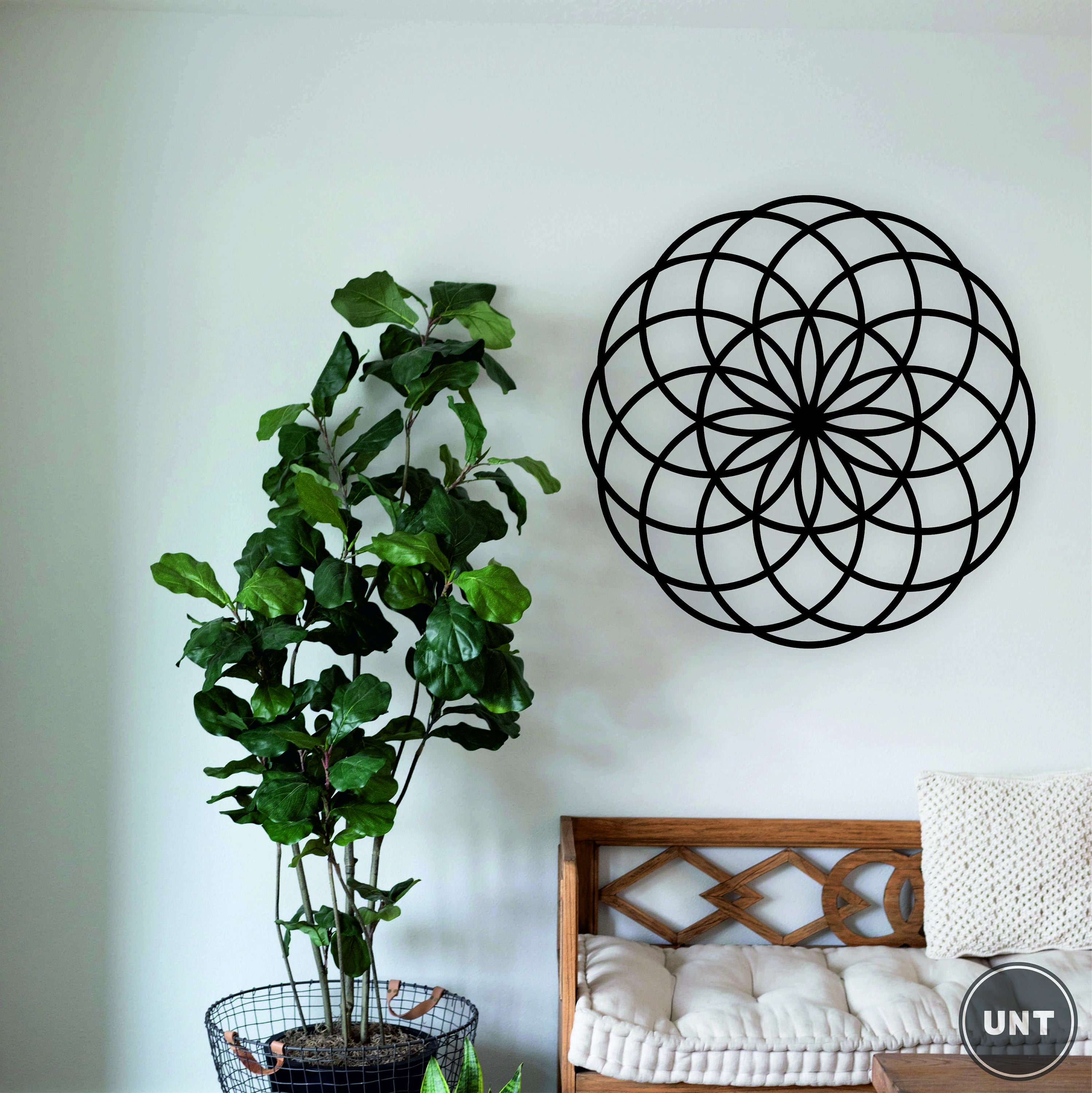 Sacred Geometry Wooden Geometric Wall Art Torus Wall Decor | Etsy