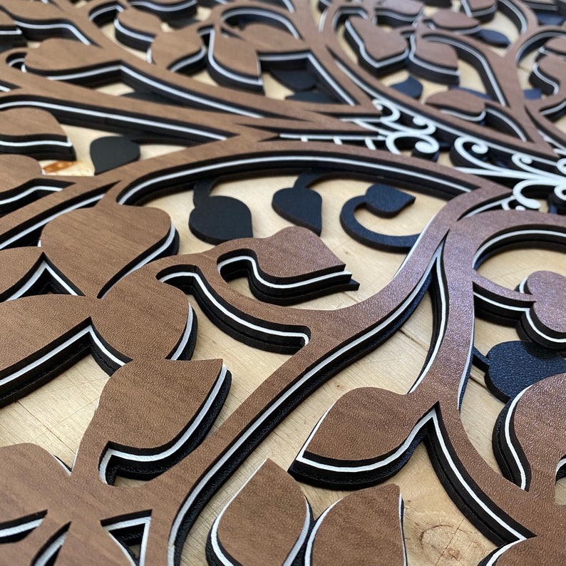 Laser Cut Wood Tree of Life Wall Art: Layered Home Decor - Etsy
