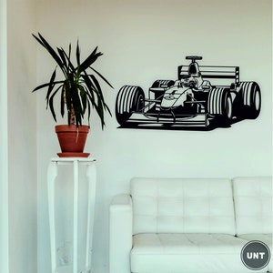 Formula 1 Wall Art, Formula Racing Wall Decor Wooden, Garage Gift, Car ...