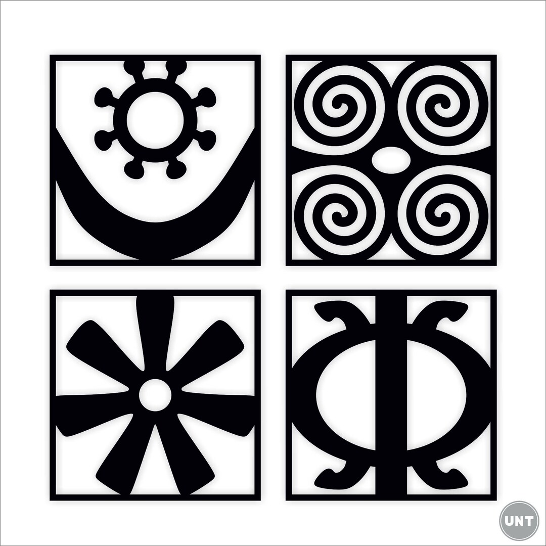 Adinkra Symbols Wood Wall Decor, African Symbol, African Wall Art ...