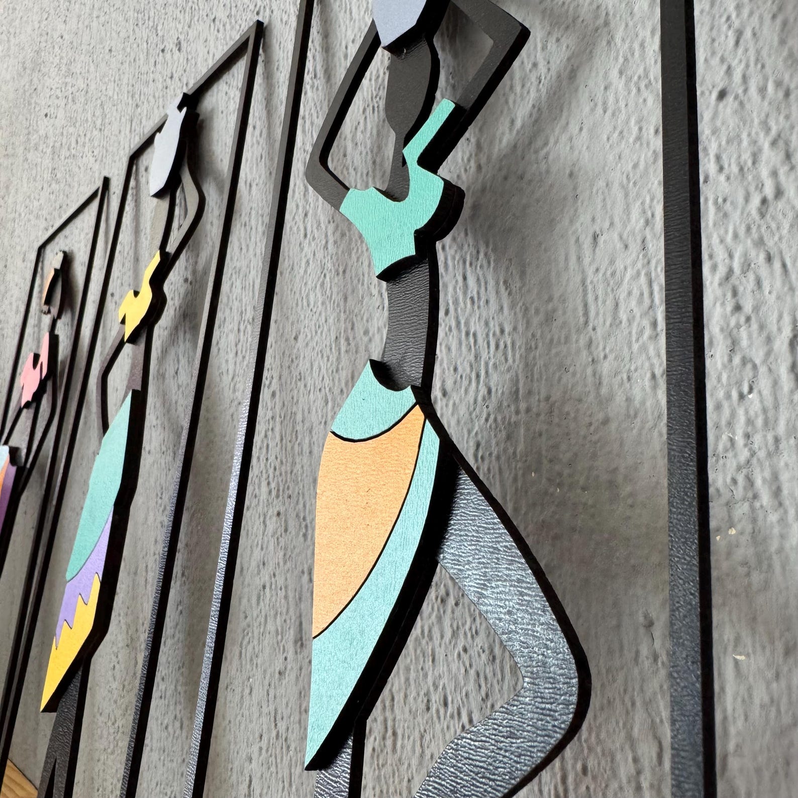 African Women Wall Decor: Laser Cut Wood Art, Set of 3 - Etsy
