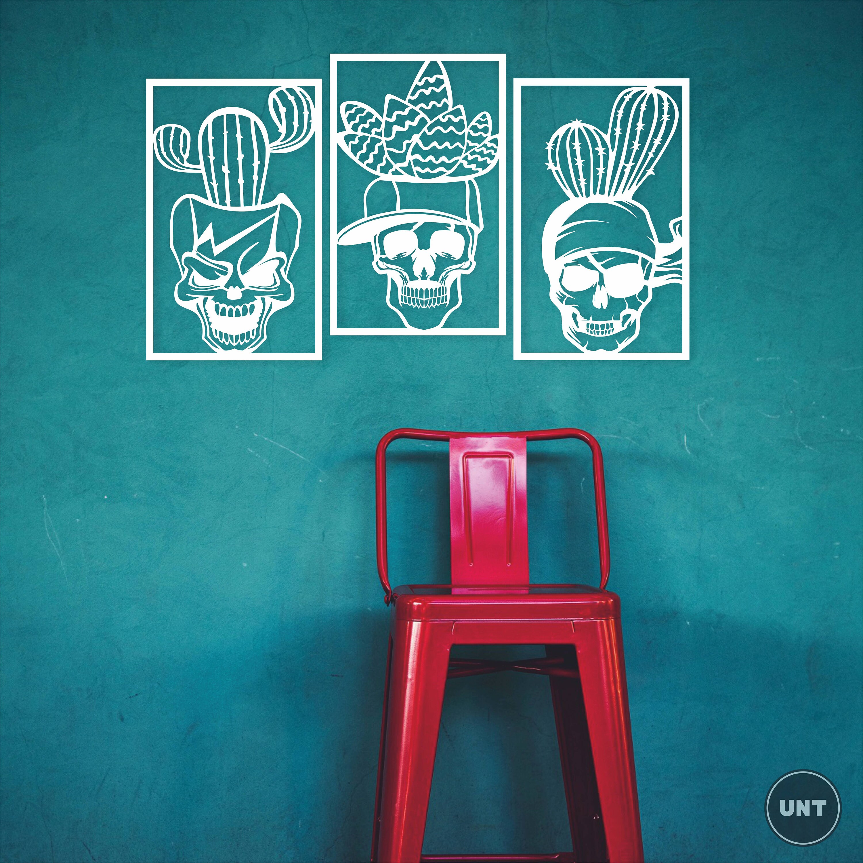 Skull Cactus Wall Decoration Wall Art Wooden Wall Decor | Etsy