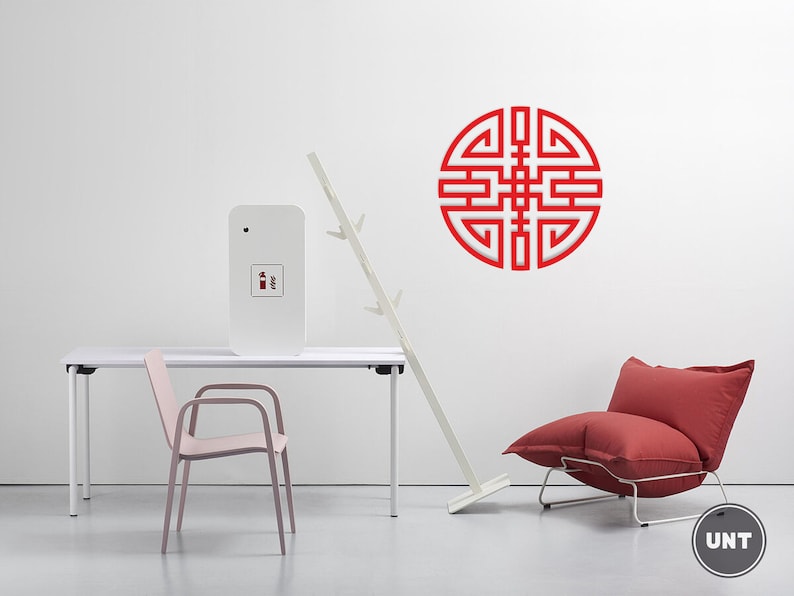 Feng Shui Wood Wall Art: Chinese Symbol for Wealth - Etsy