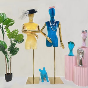 High End Female Torso Mannequin Dress Form,colorful Velvet Mannequin ...