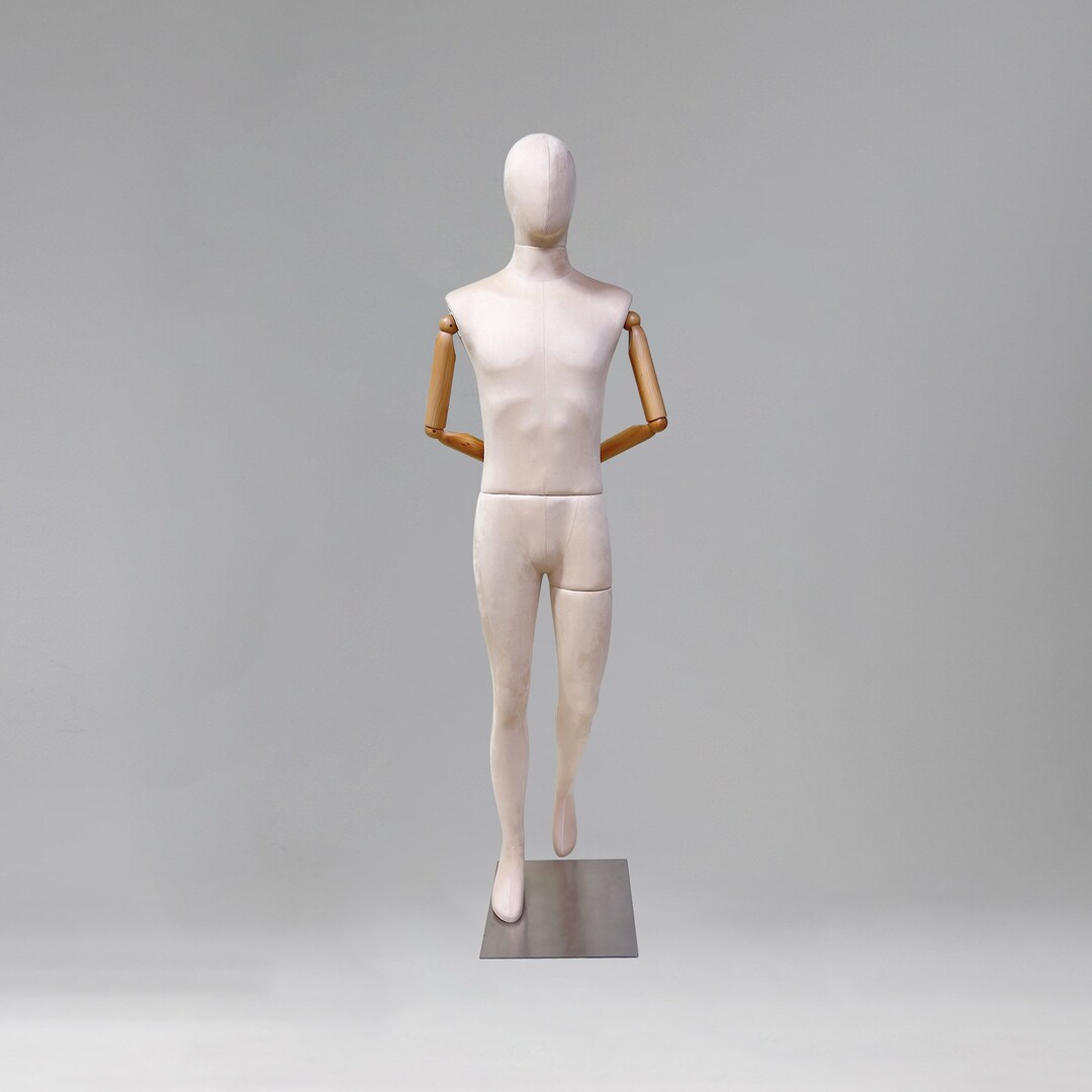 Boutique Adult Male Display Mannequin Full Body,beige Velvet Mannequin ...