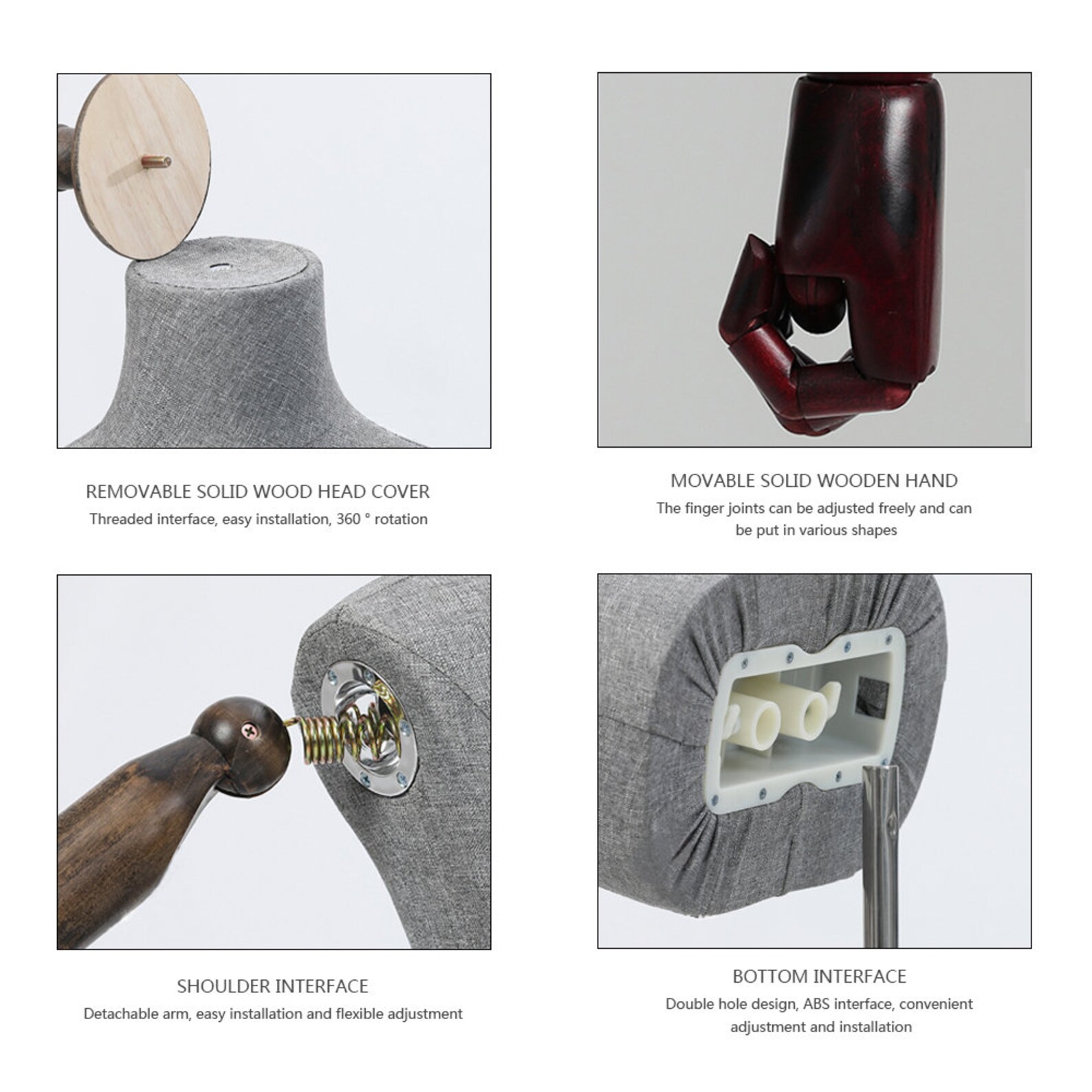 Male Half Body Display Dress Form Fabric Mannequin Torso | Etsy