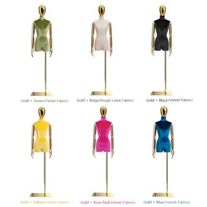 Colorful Velvet Mannequin Torso Dress Form,fabric Cover Female Body ...
